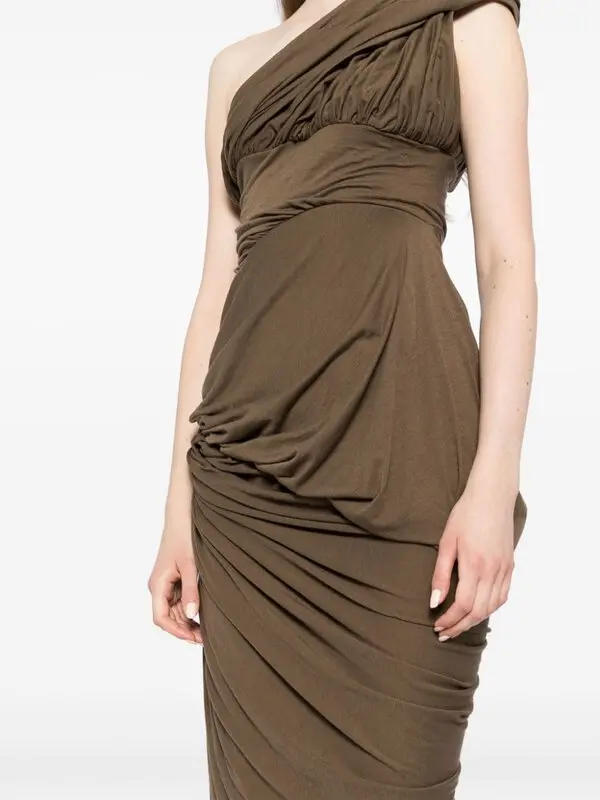 Rick Owens Lido One-shoulder Dress - Brown