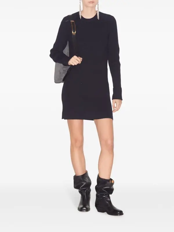 MARANT ETOILE Garner Ribbed-knit Dress - Blue