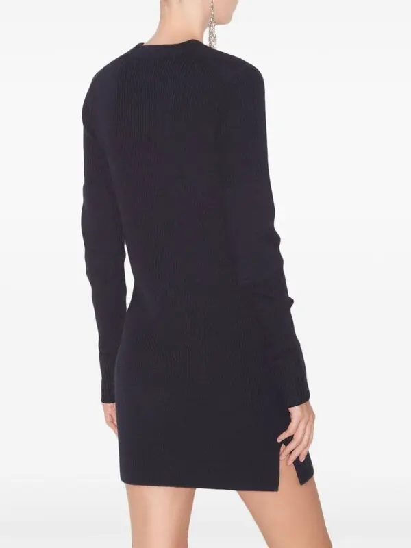 MARANT ETOILE Garner Ribbed-knit Dress - Blue