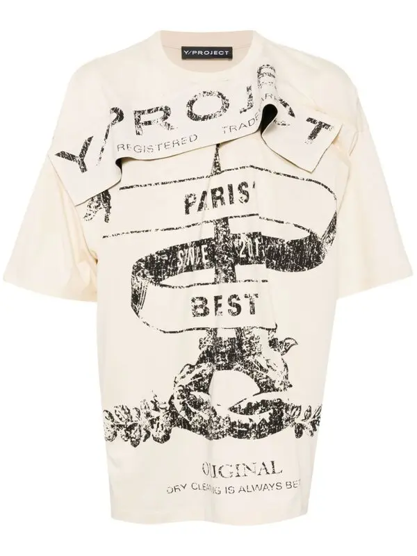 Y/project Evergreen Paris T-shirt - Neutrals