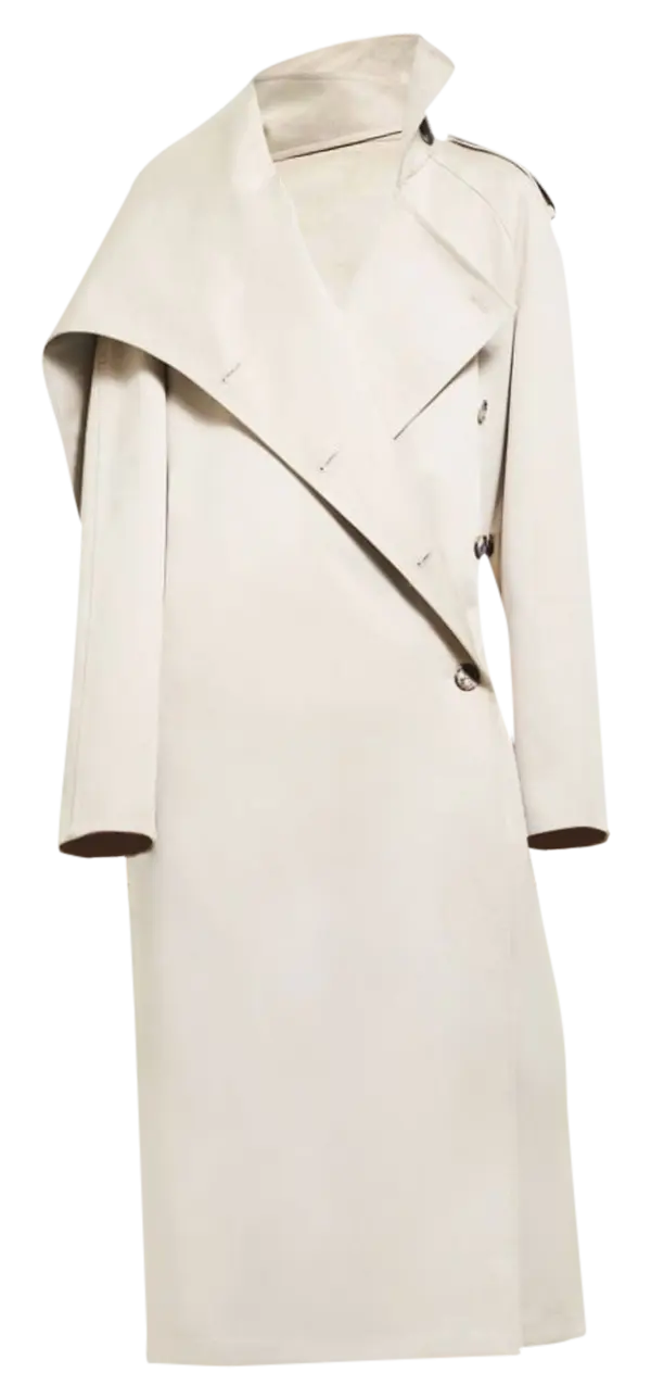 COURREGES Oblique Trench Coat - Neutrals