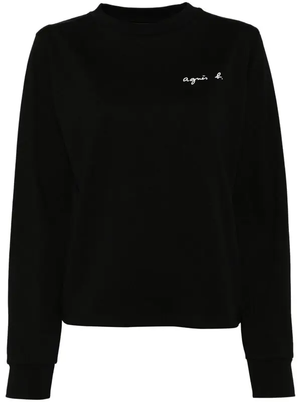 AGNES B. Logo Print Long-sleeved T-shirt