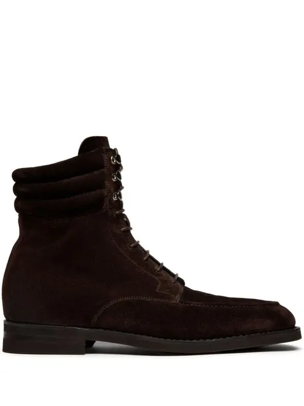 Bally Lace-up Suede Boots