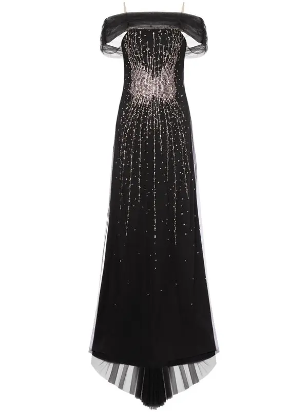 Alberta Ferretti Sequin Embellishment Train Dress