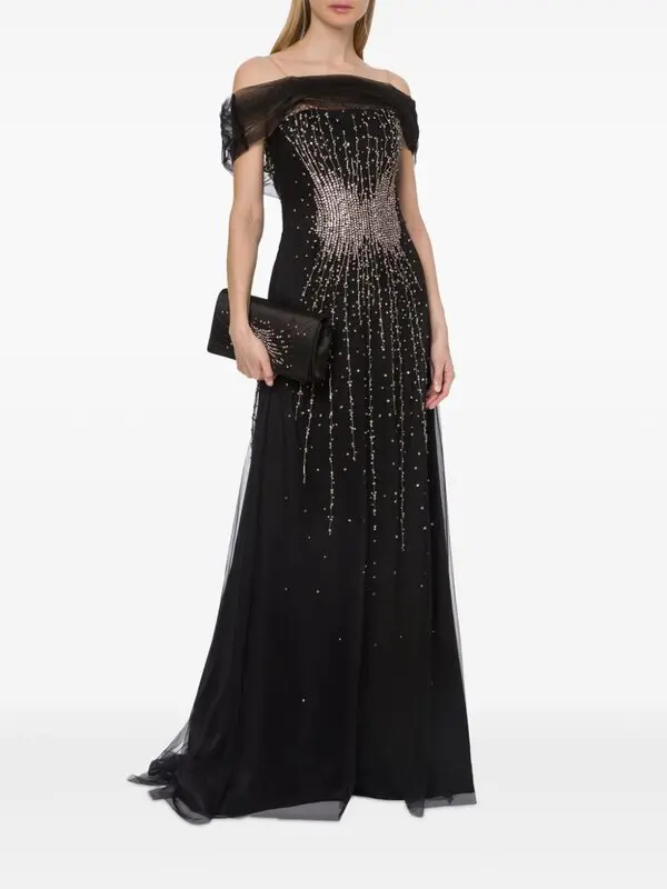 Alberta Ferretti Sequin Embellishment Train Dress