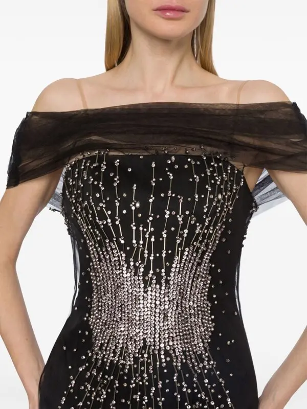 Alberta Ferretti Sequin Embellishment Train Dress