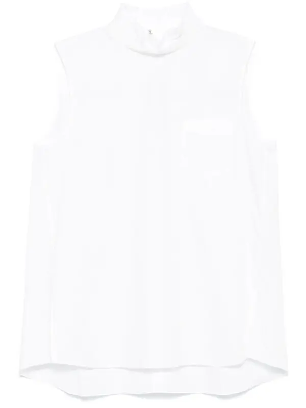 Sacai Rear-button Mock-neck Blouse