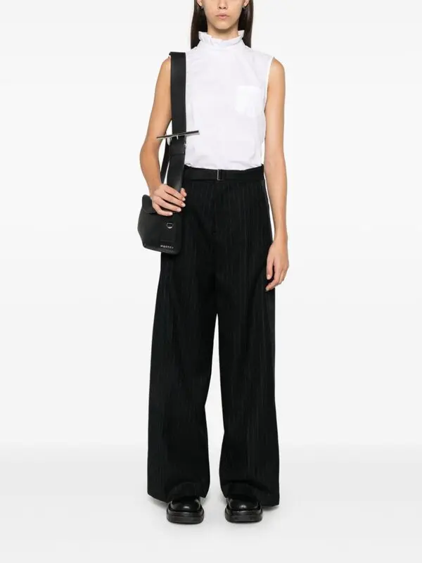 Sacai Rear-button Mock-neck Blouse