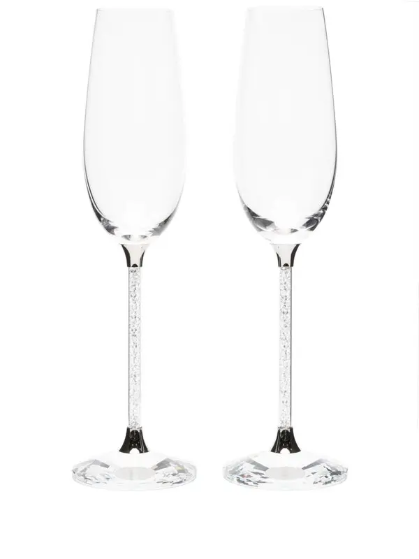 SWAROVSKI Crystal-embellished Flutes - Silver