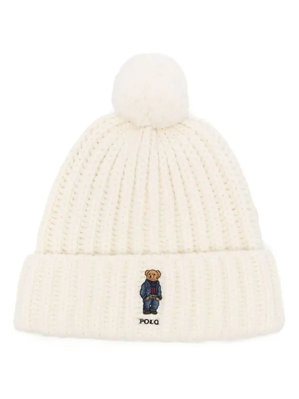 Polo Ralph Lauren Polo Bear-embroidered Beanie - White