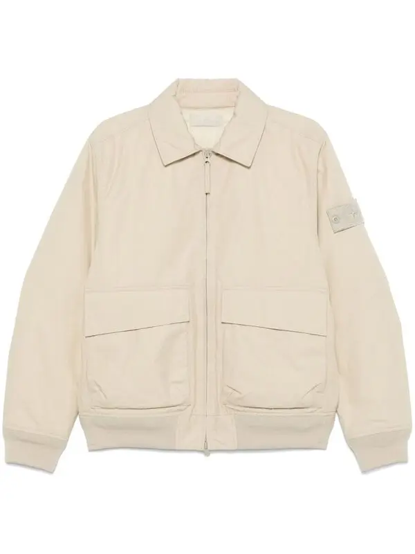 Stone Island Beige Cotton Padded Jacket - Neutrals