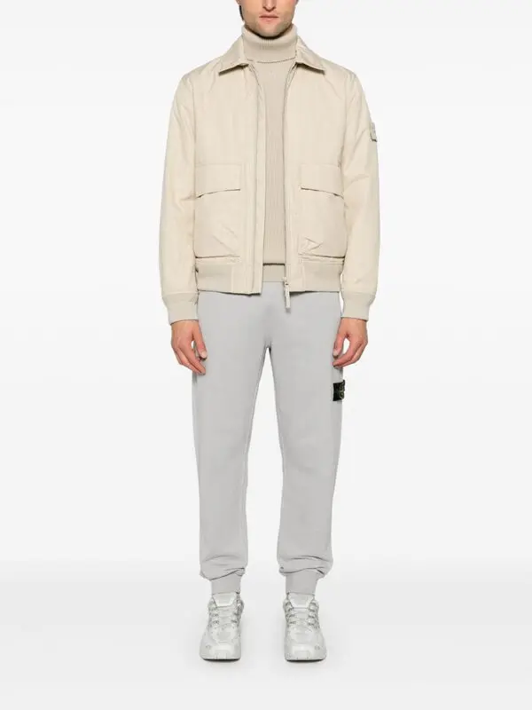 Stone Island Beige Cotton Padded Jacket - Neutrals