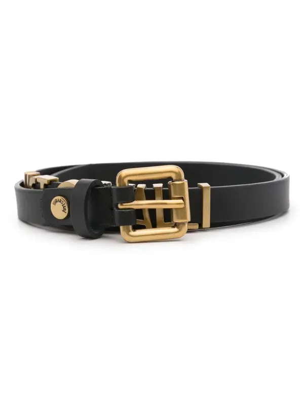 Just Cavalli Logo Leather Belt - Black