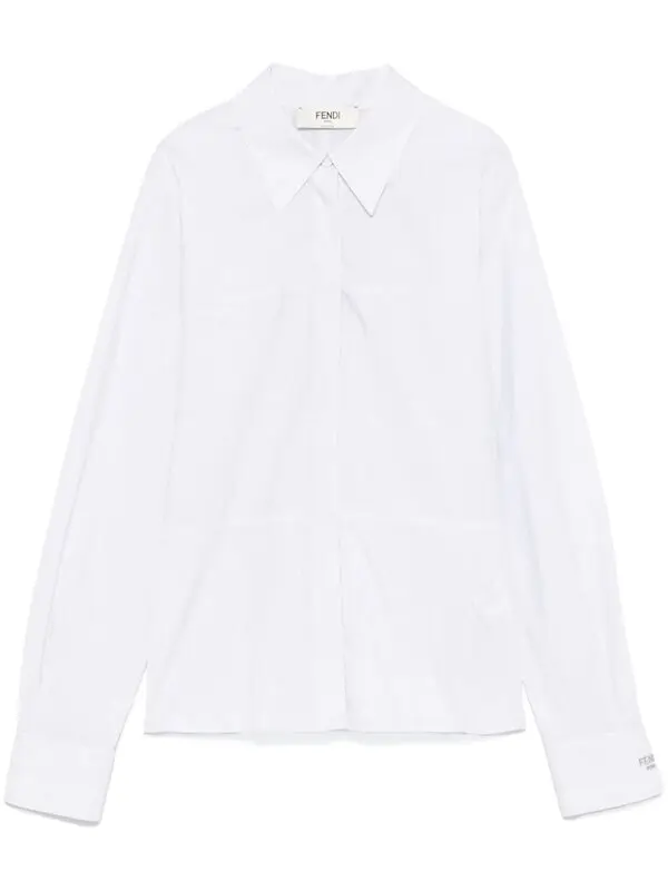Fendi Striped Cotton Poplin Shirt