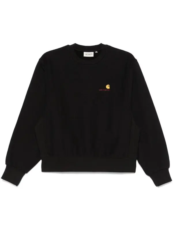 Carhartt Work In Progress American Script Sweatshirt - Black