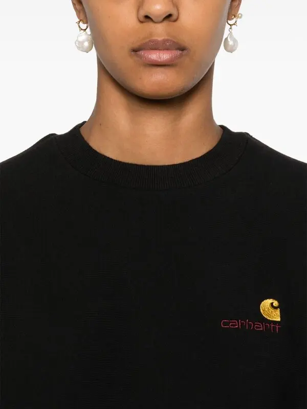 Carhartt Work In Progress American Script Sweatshirt - Black