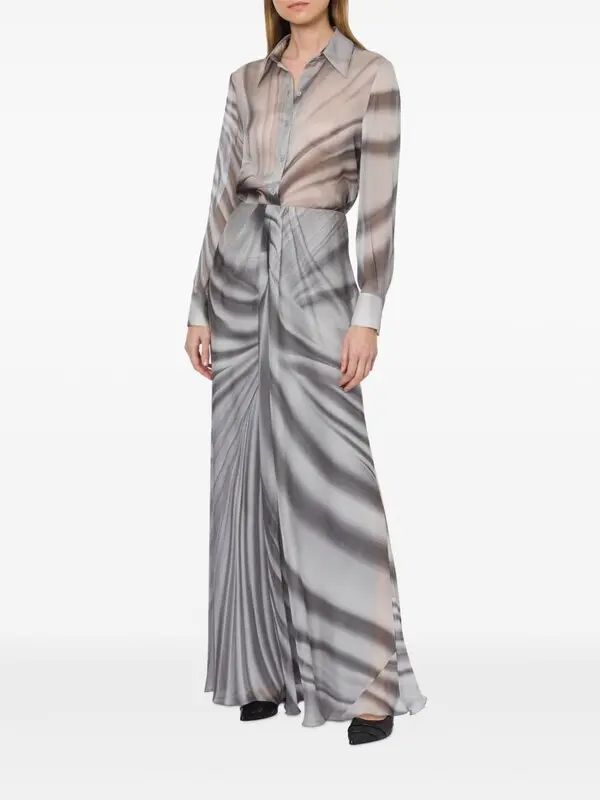 Alberta Ferretti Abstract-print Silk Shirt
