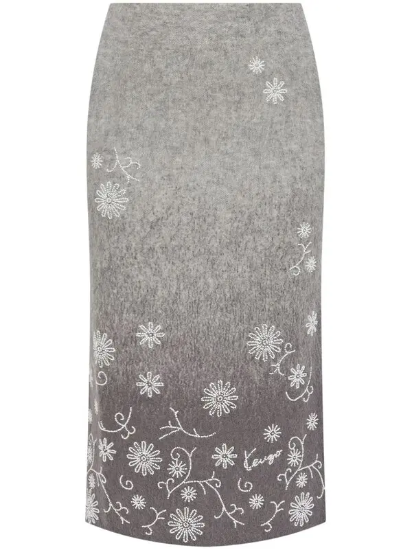 Kenzo Beaded Mid-length Skirt - Grey