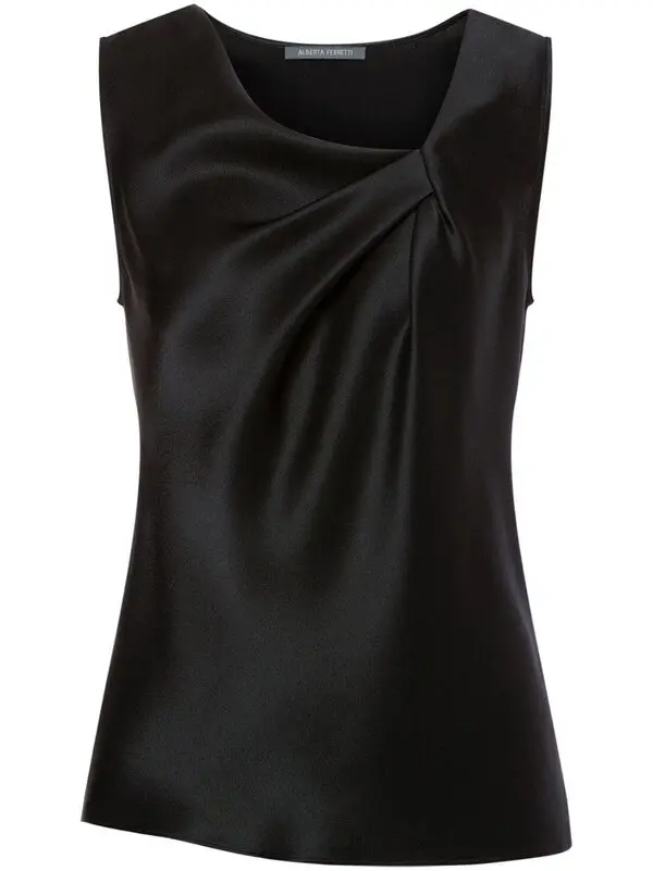 Alberta Ferretti Sleeveless Satin Blouse