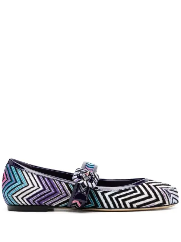 Missoni Wave Ballerina Shoes - Purple