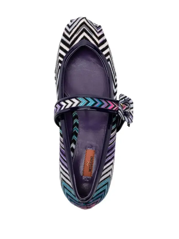 Missoni Wave Ballerina Shoes - Purple
