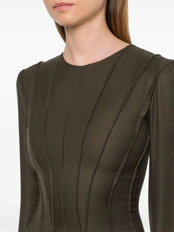Alberta Ferretti Seam-detailed Pencil Dress