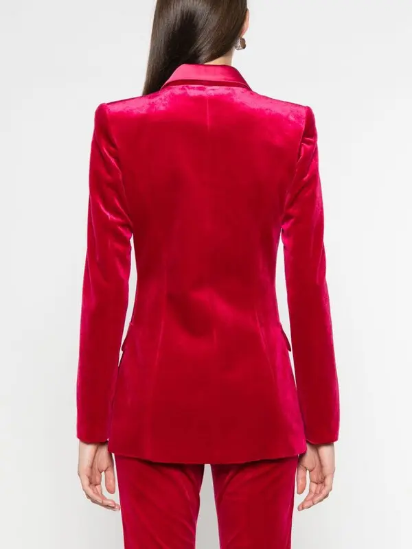 NISSA Double-breasted Velvet Blazer