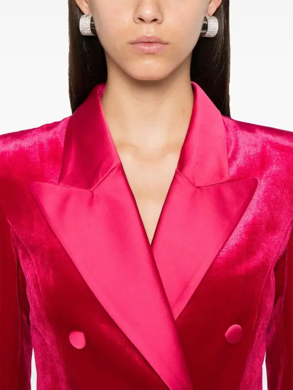 NISSA Double-breasted Velvet Blazer