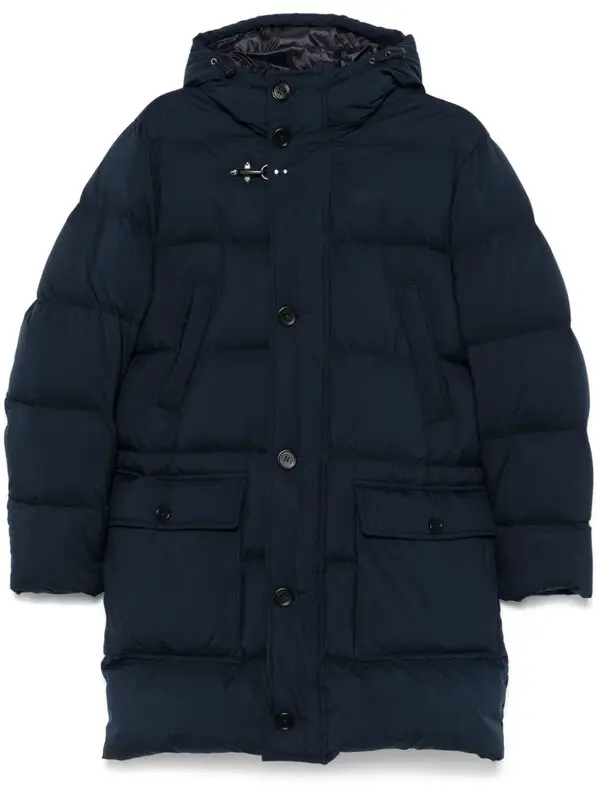 FAY Hooded Down Parka - Blue