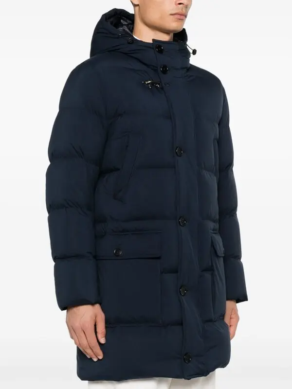 FAY Hooded Down Parka - Blue