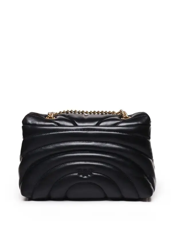 Pinko Love Bag Puff Large Butterfly Quilt Crossbody Bag - Black