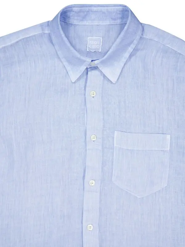 120% Lino Linen Shirt - Blue