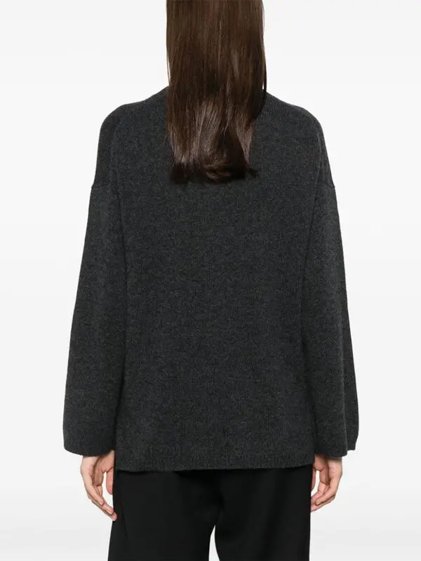 ALLUDE Cashmere Crew-neck Sweater - Grey