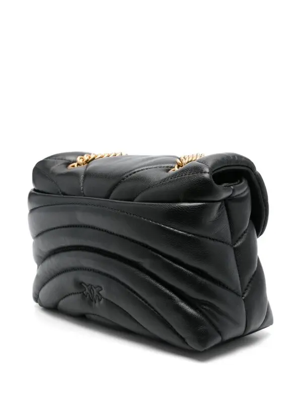 Pinko Love Bag Puff Butterfly Mini Nappa Leather Crossbody Bag - Black