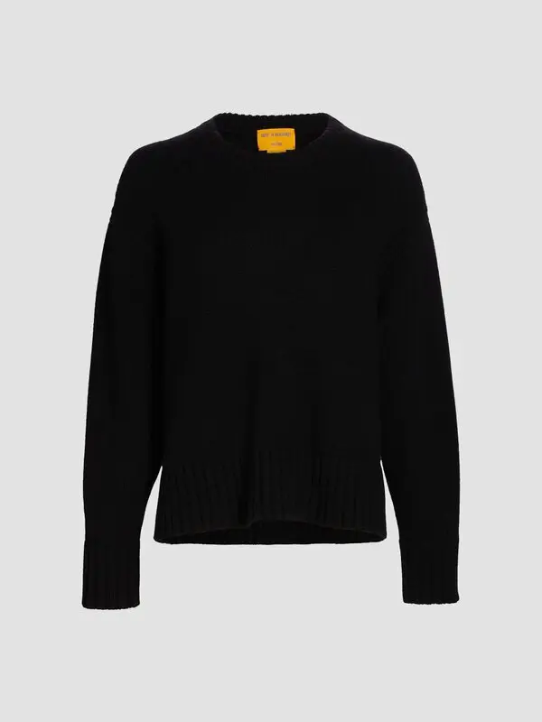 Guest In Residence Cozy Crew Cashmere Sweater - Black