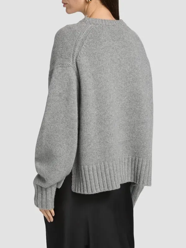 Guest In Residence Cozy Crew Cashmere Sweater - Heather Grey