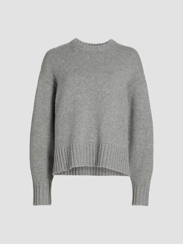 Guest In Residence Cozy Crew Cashmere Sweater - Heather Grey