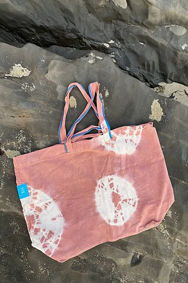 LAYLI DYES HARD Tie-dye Cotton Mega Tote - Cocoa Blush Classic