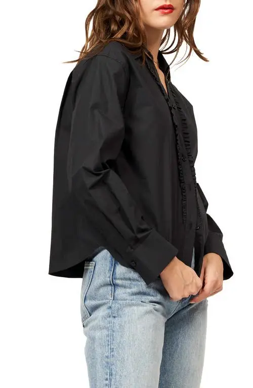 Equipment Aitana Ruffle Placket Shirt - True Black