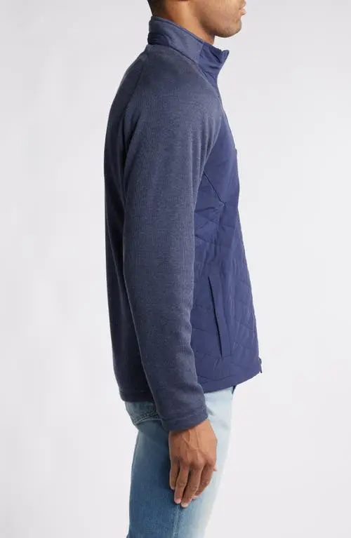 Johnnie-o Weller Lightweight Mixed Media Fleece Jacket - Navy