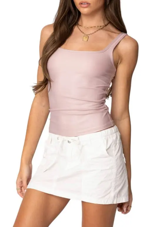 EDIKTED Sarah Shiny Tank Top