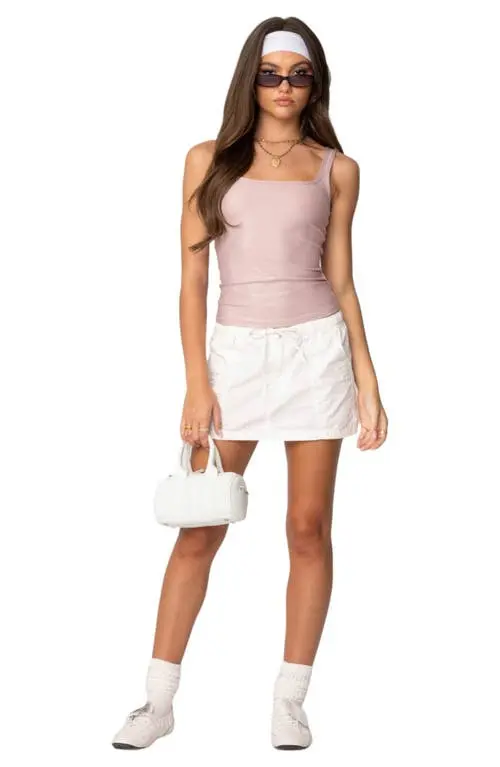EDIKTED Sarah Shiny Tank Top