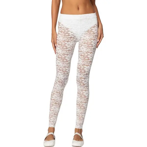 EDIKTED Sheer Lace Leggings