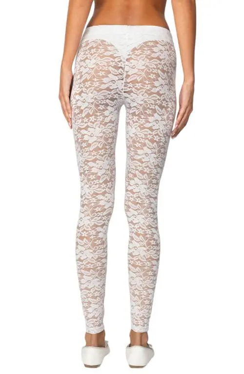 EDIKTED Sheer Lace Leggings