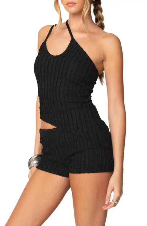 EDIKTED Phoebe Asymmetric Camisole - Black