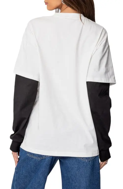 EDIKTED Situationship Oversize Layered Top