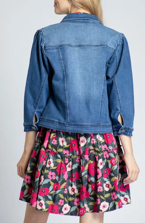 APNY Puff Sleeve Denim Jacket - Medium Indigo