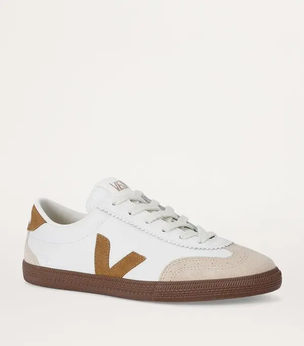 VEJA Leather Volley Sneakers - Beige