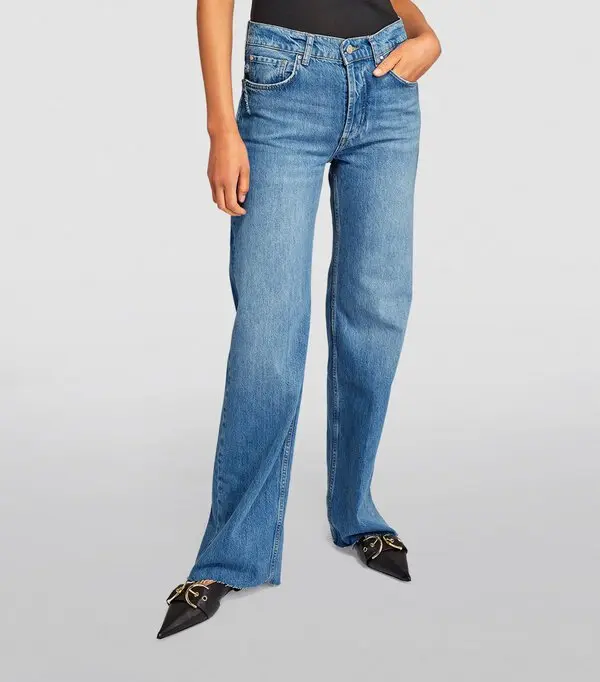 ANINE BING Hugh Wide-leg Jeans - Blue