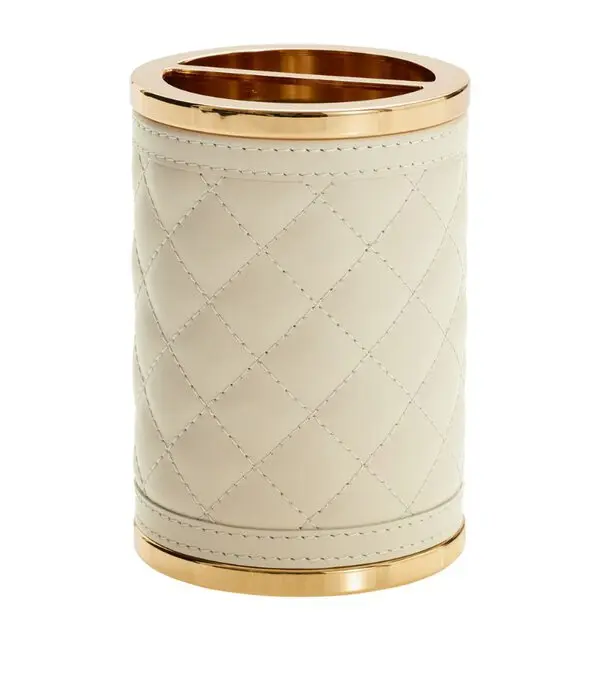 RIVIERE Quilted Toothbrush Holder - Ivory
